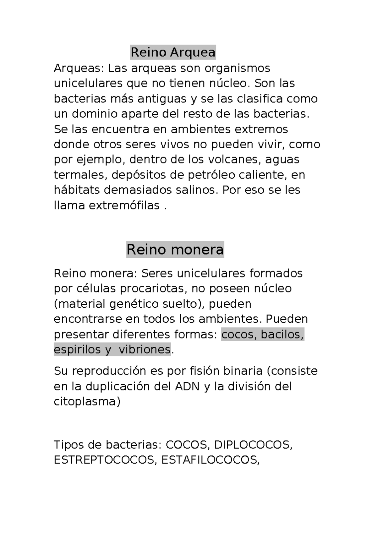 Reino Arquea y monera - Reino Arquea Arqueas: Las arqueas son ...