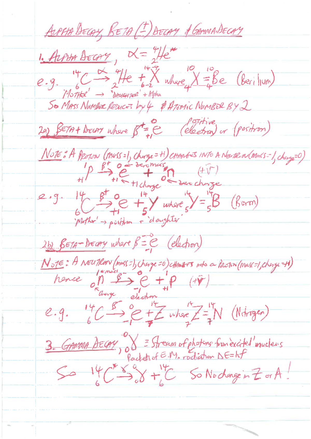 Class+examples+Alpha-Beta-Gamma+reactions - PHY111 - Studocu