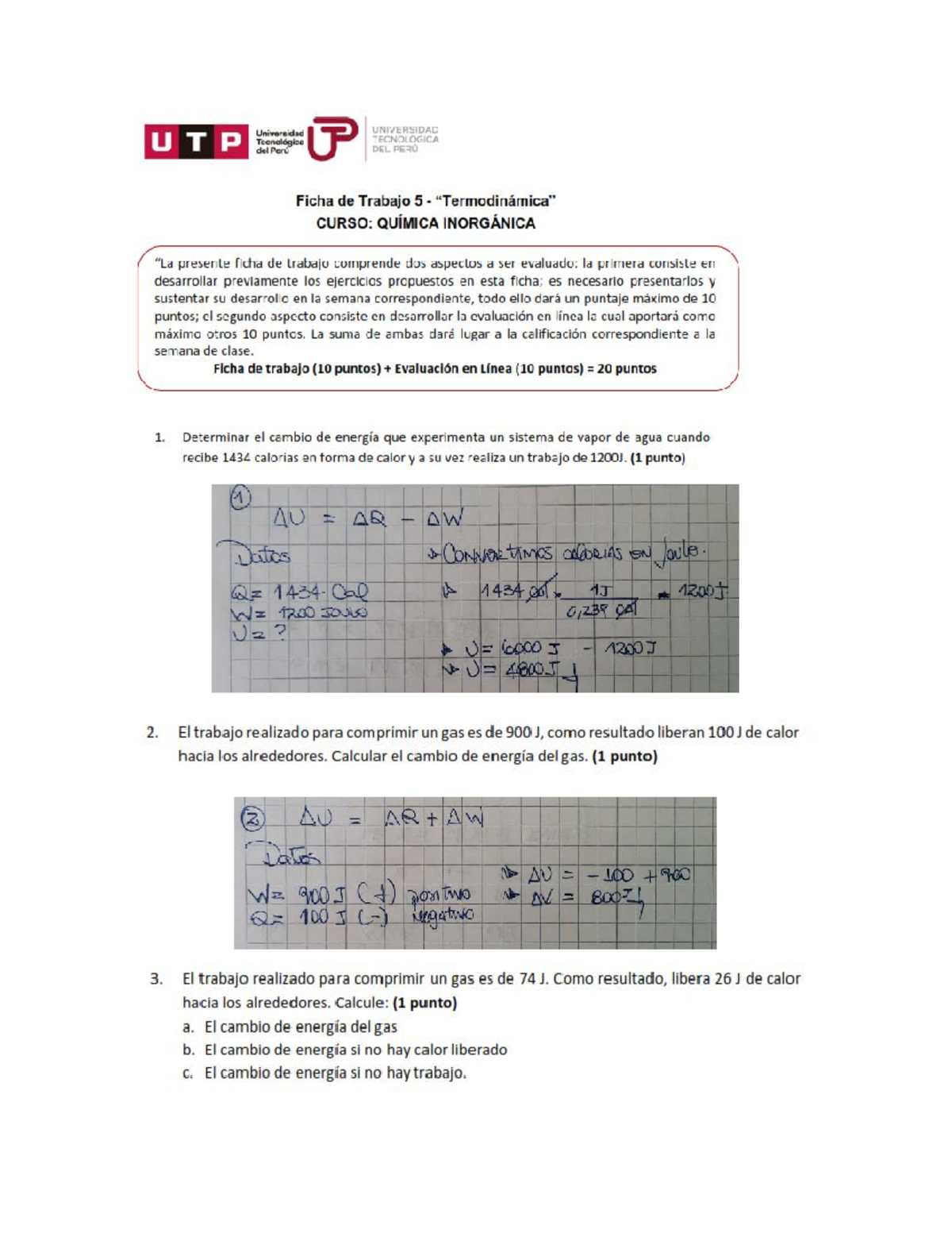 U4 S5.Ficha de Trabajo 5 - Termodinamica - Quimica Inorganica - UTP ...