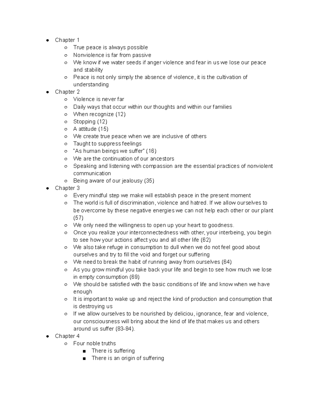Creating True Peace Book Summary - Chapter 1 True peace is always ...