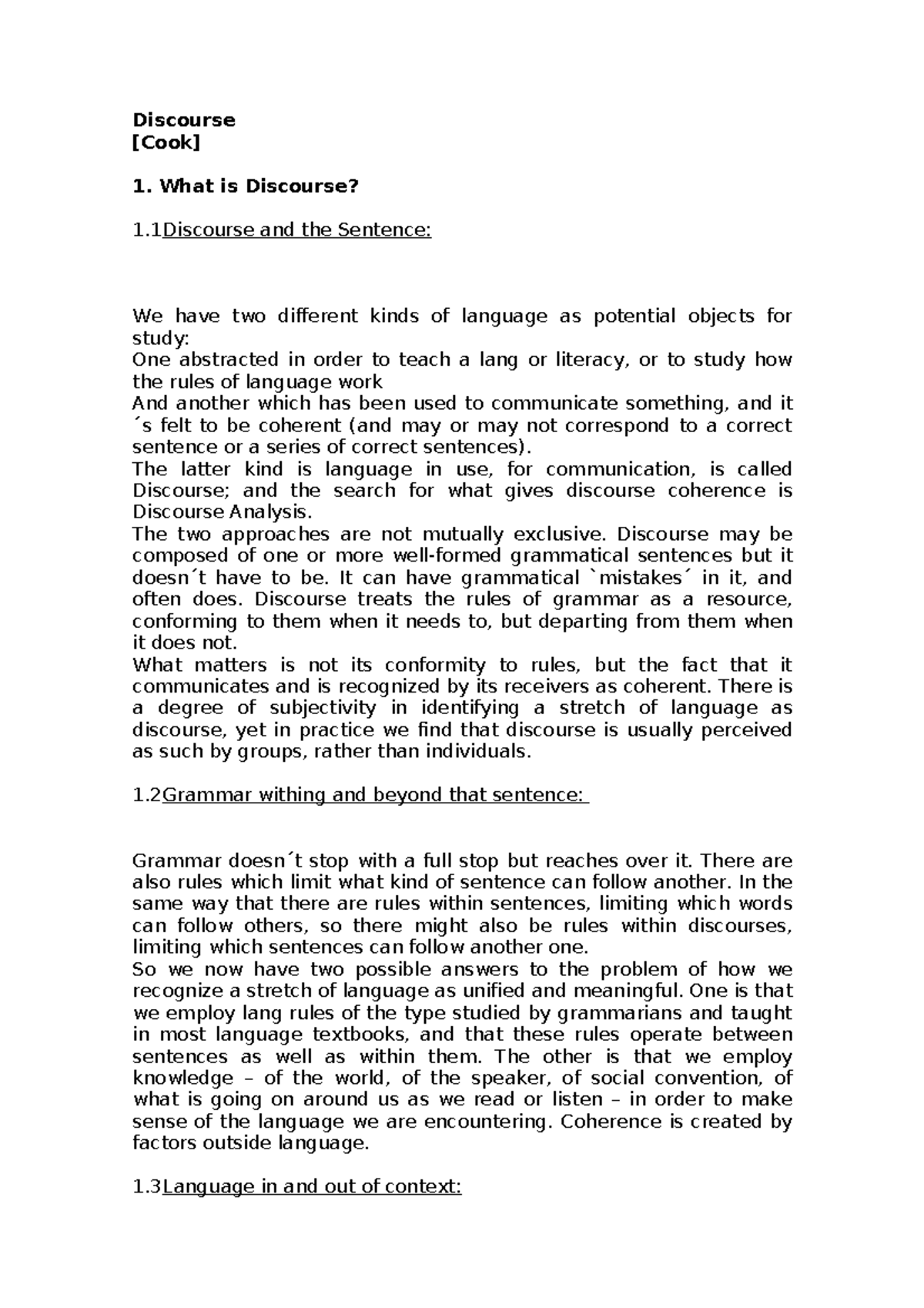 Learning how to use discourse correctly - Discourse [Cook] 1. What is ...