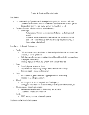 SOC 332 - Ch.6-10 Notes - Chapter 8: Probation Introduction Probation ...