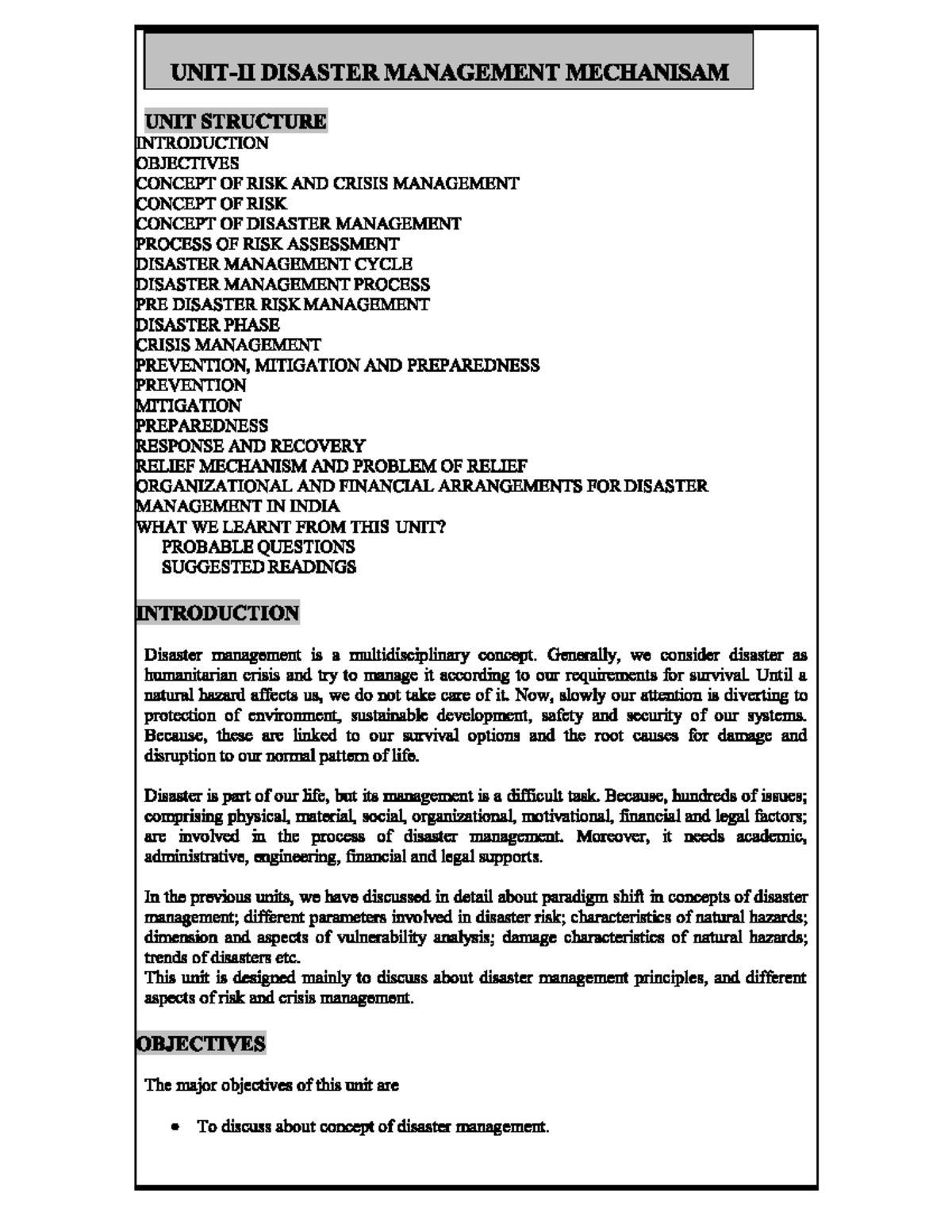 DM Full Lec Note Module-2 - Disaster Management - Studocu