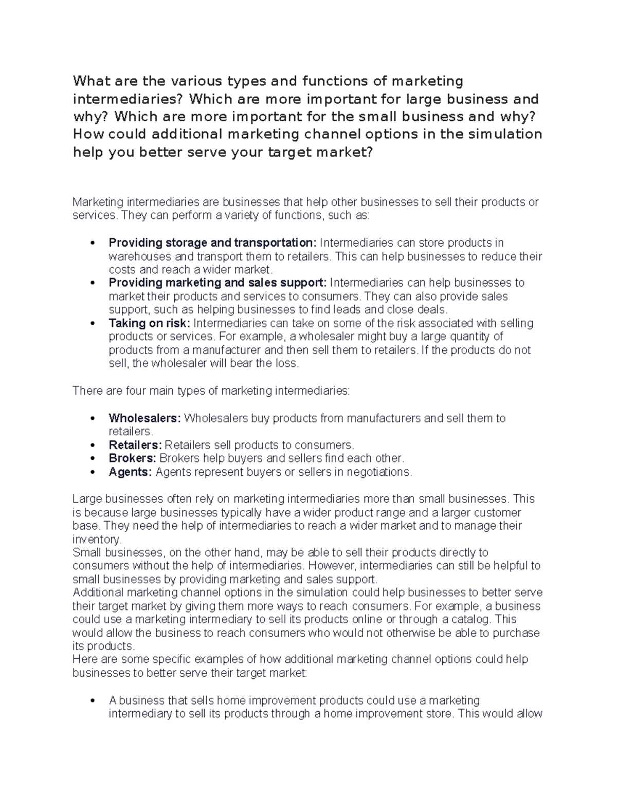 Topic 6 DQ 2 - MKT-607 - GCU - Studocu
