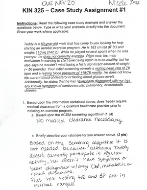 Lab4 calculations NR - kin 325 lab - KIN 325 - Studocu