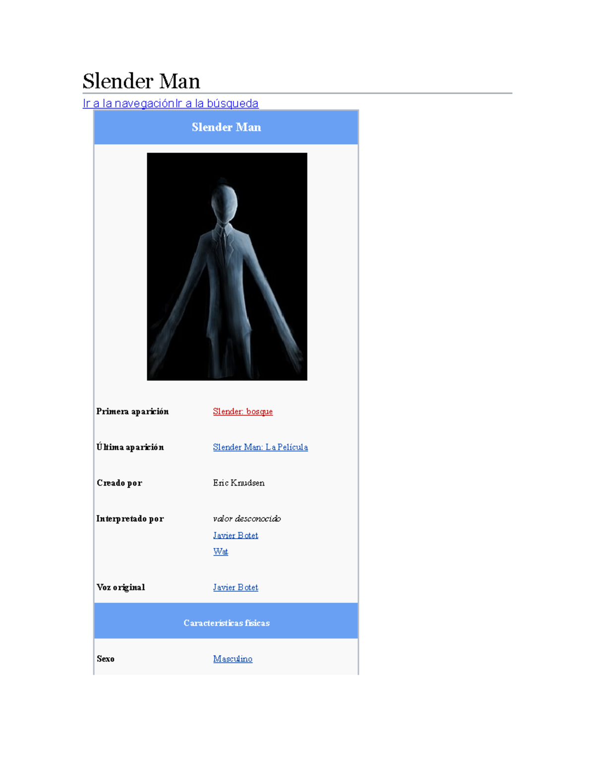 Slender Man - Victor Surge (nombre real Eric Knudsen) contribuyó con dos fotos sacadas en 1926 ...