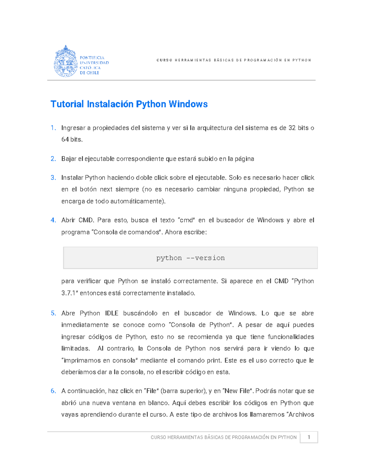 Tutorial instalacion python windows - CURSO HERRAMIENTAS BÁSICAS DE ...