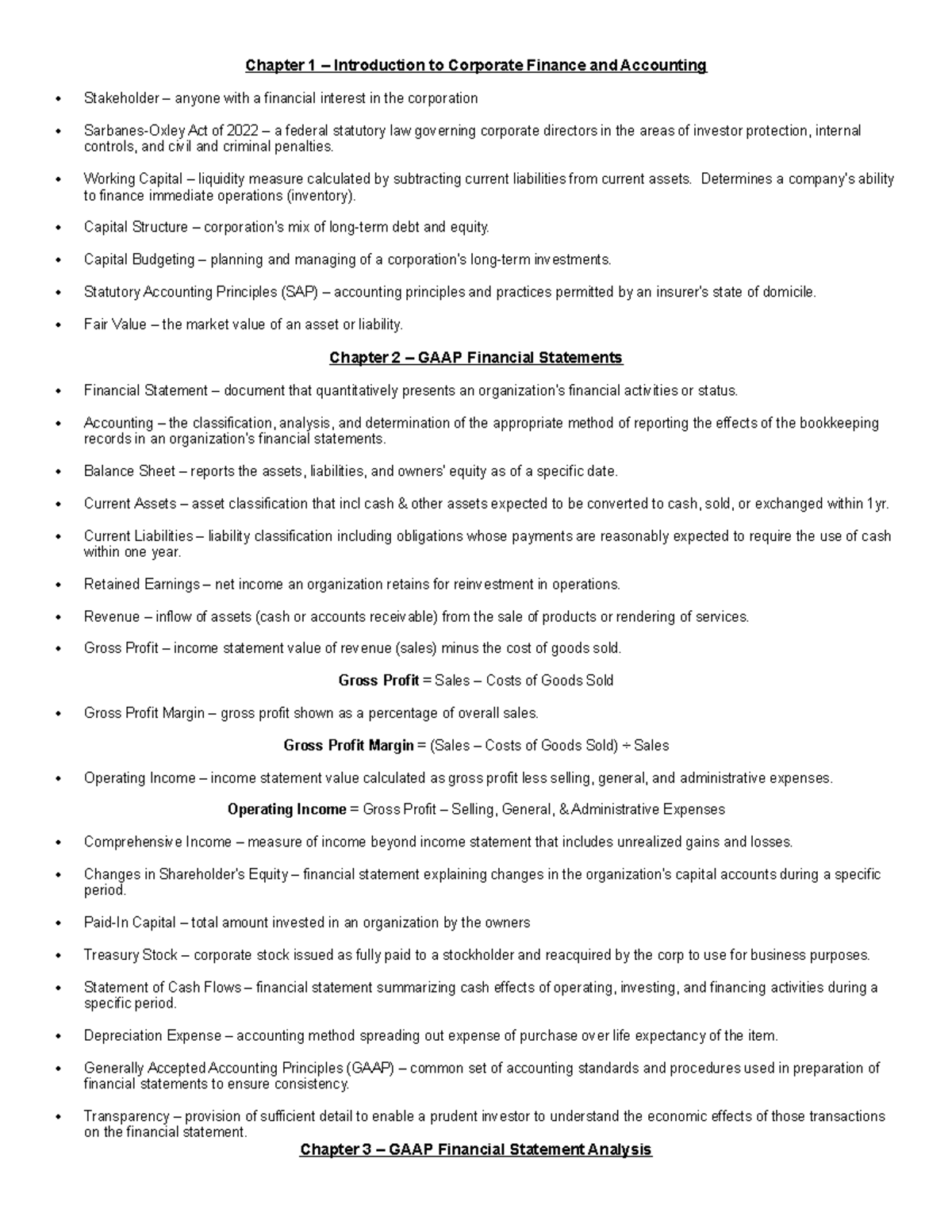 CPCU 540 Vocabulary - Vocab - Chapter 1 – Introduction to Corporate ...