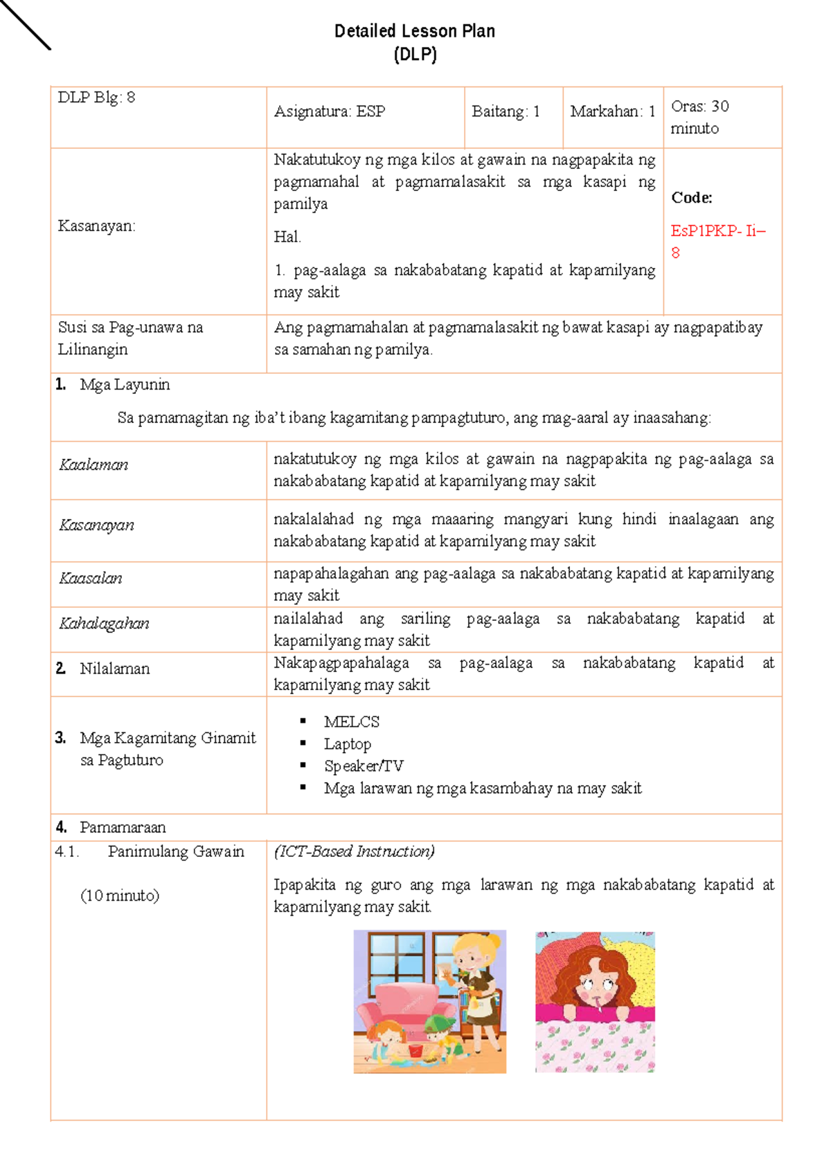 COT DLP - ESP COT observation - Detailed Lesson Plan (DLP) DLP Blg: 8 ...