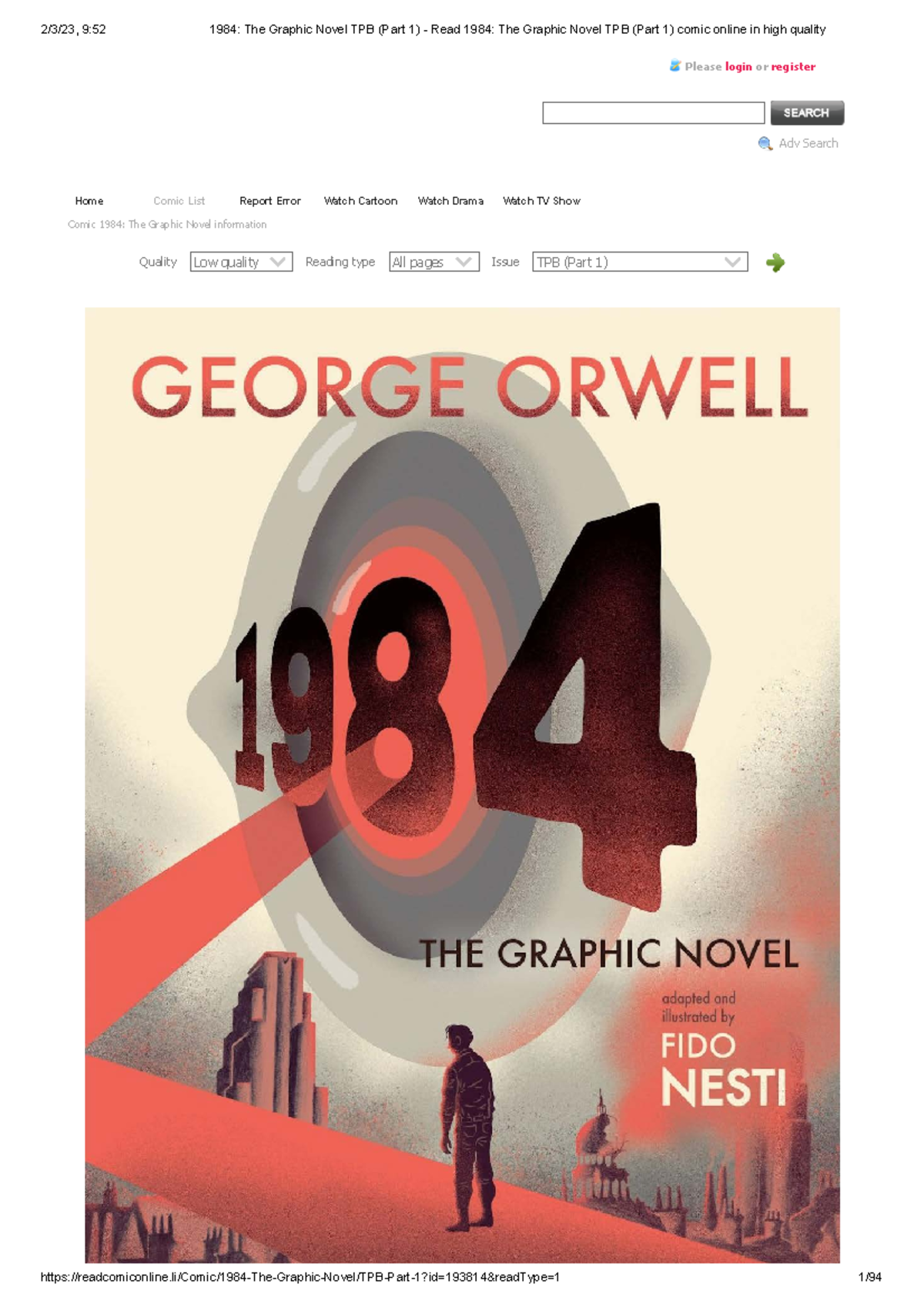 1984 The Graphic Novel TPB (Part 1) - Read 1984 The Graphic Novel TPB ...