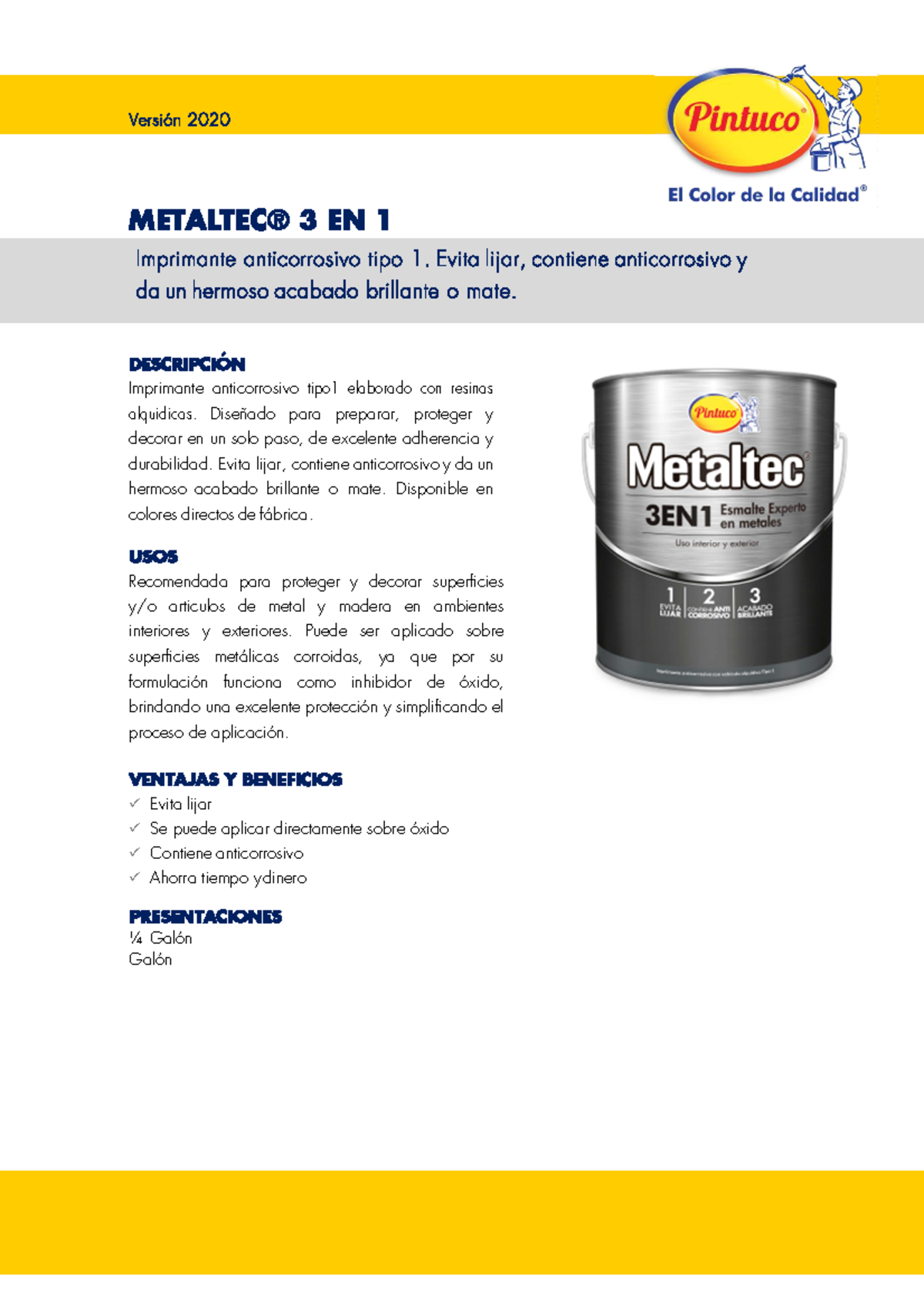 Metaltec-3en1-1 - METALTEC® 3 EN 1 DESCRIPCIŁN Imprimante anticorrosivo ...