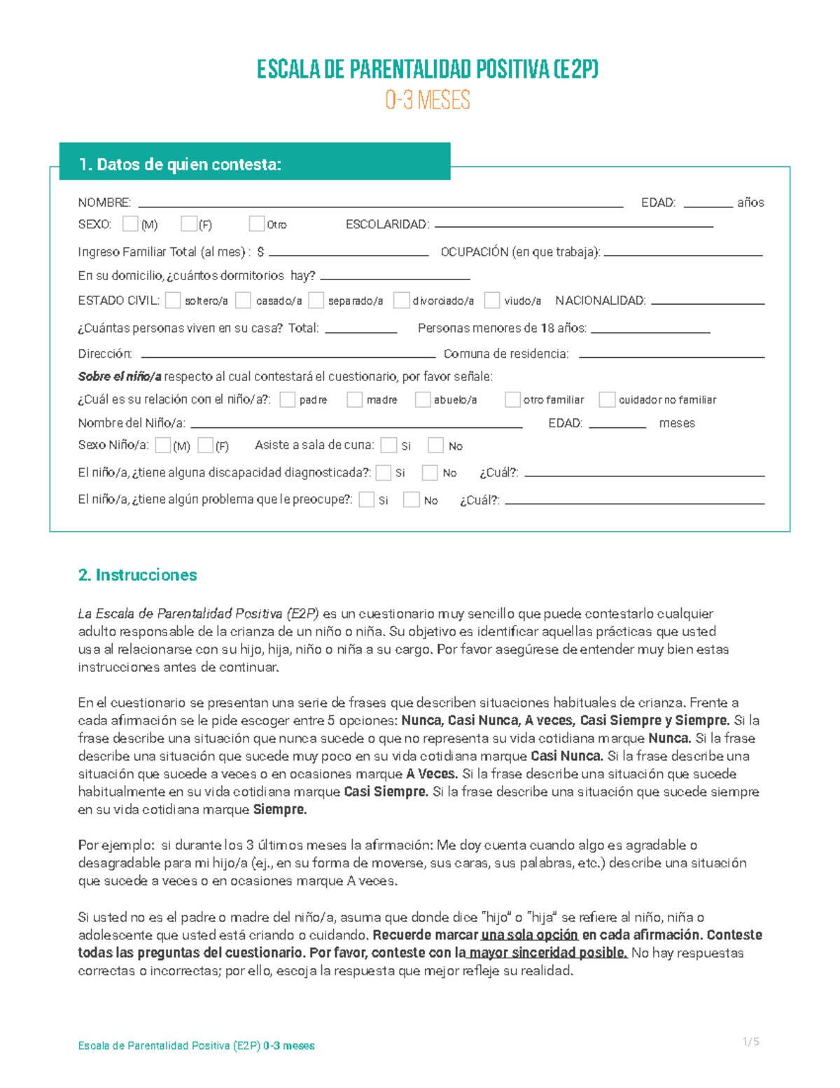 Manual-E2P-Digita - Escala de parentalidadl (0-3) - Escala de Parentalidad Positiva (E2P) 0-3 ...