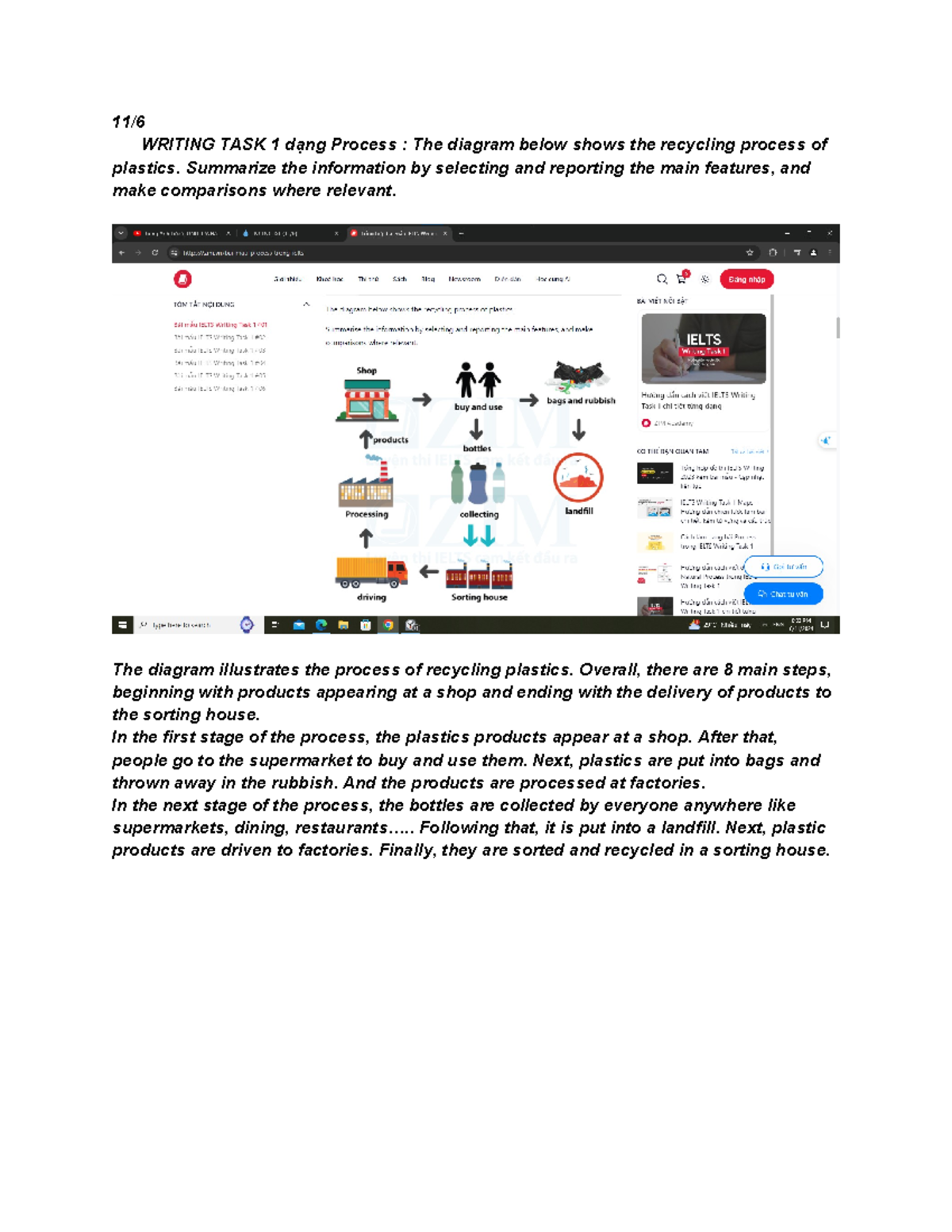 Ielts Writing TASK 1 dạng Process - Nguyễn Hải An - 11/ WRITING TASK 1 ...