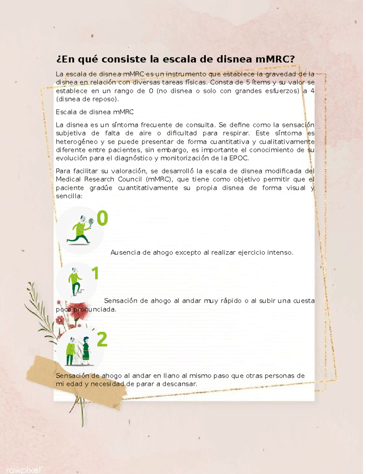 En qué consiste la escala de disnea m MRC - ¿En qué consiste la escala ...