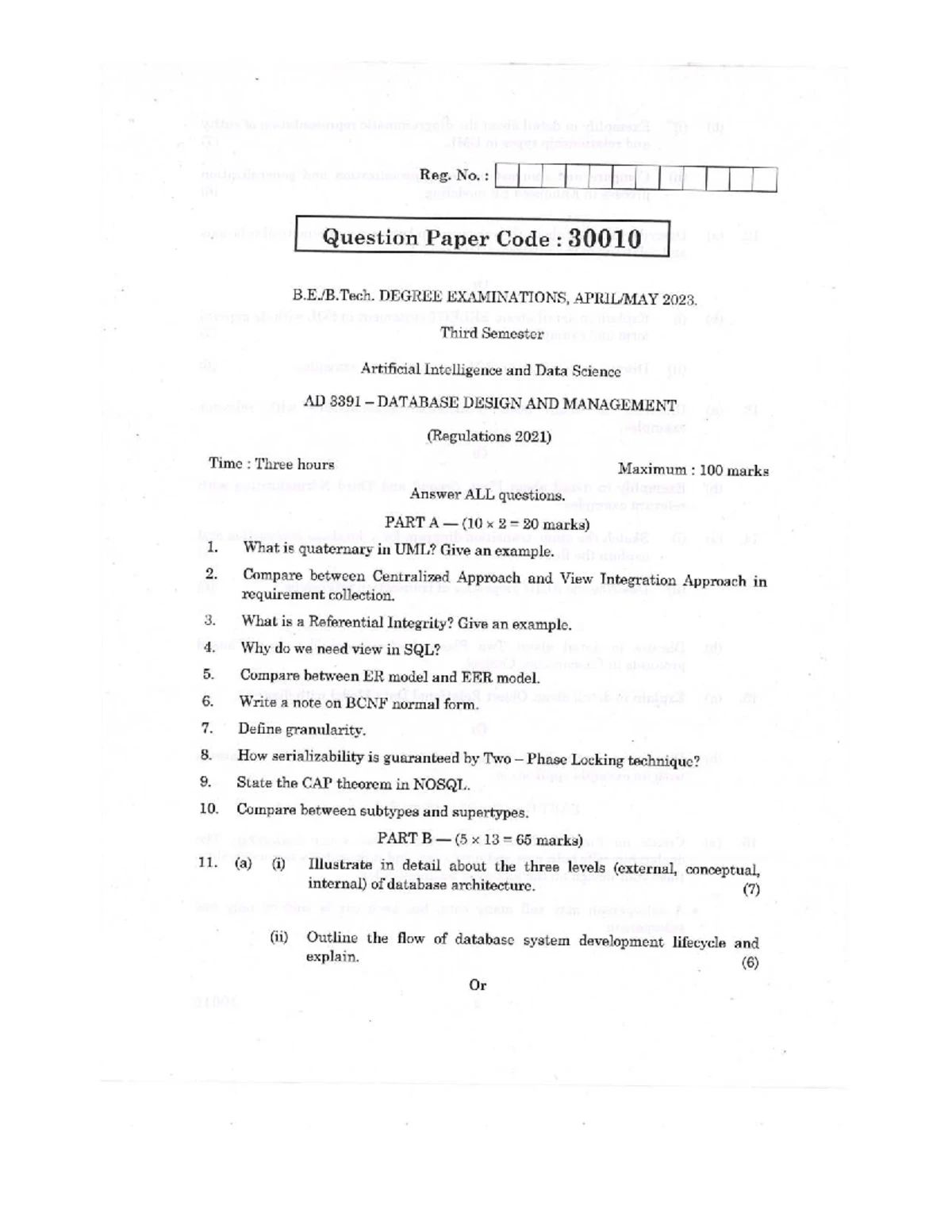 AD3381 DDM LAB Manual - RECORD NOTE BOOK Name of the Student : Register Number : Department ...