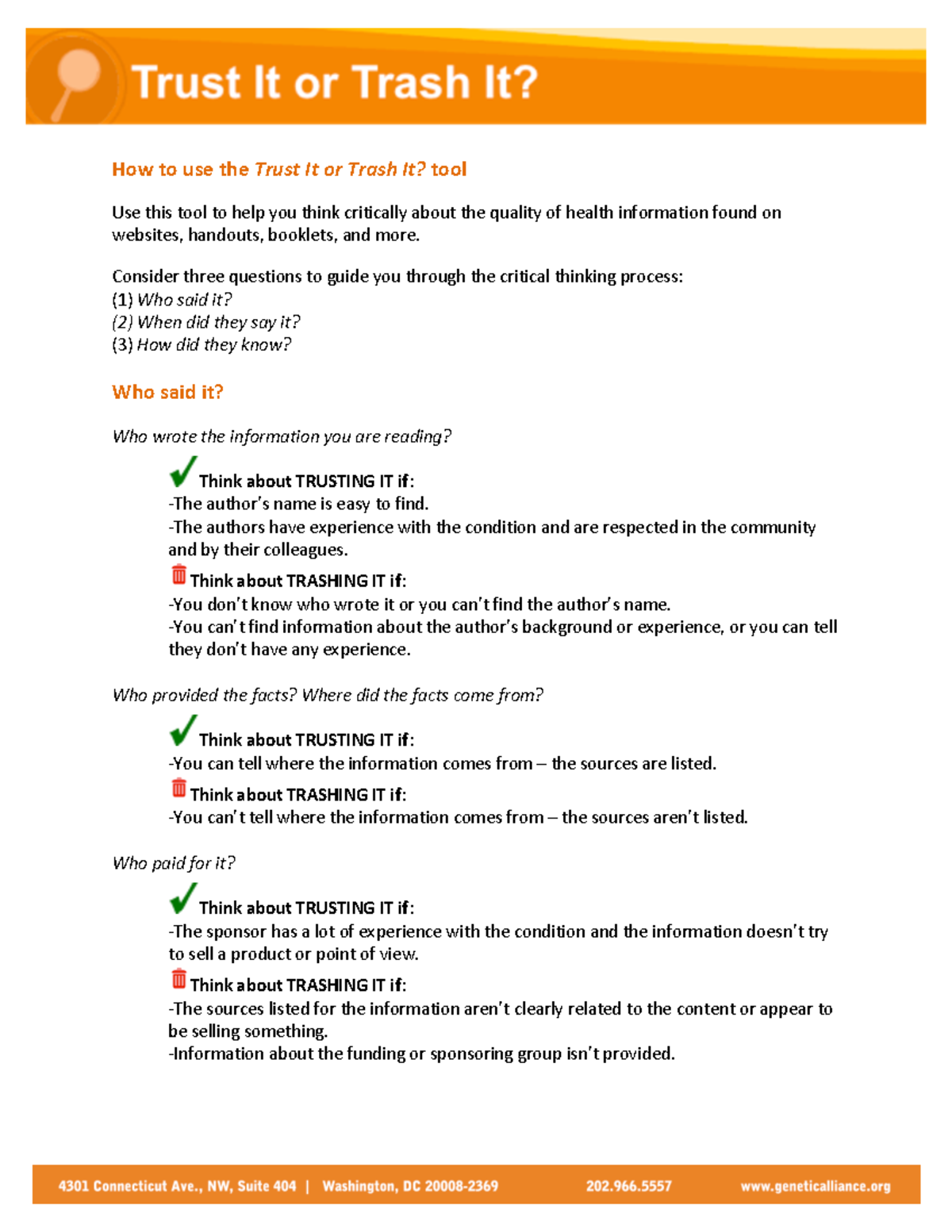 Trust it or Trash it - random note - How to use the Trust It or Trash ...