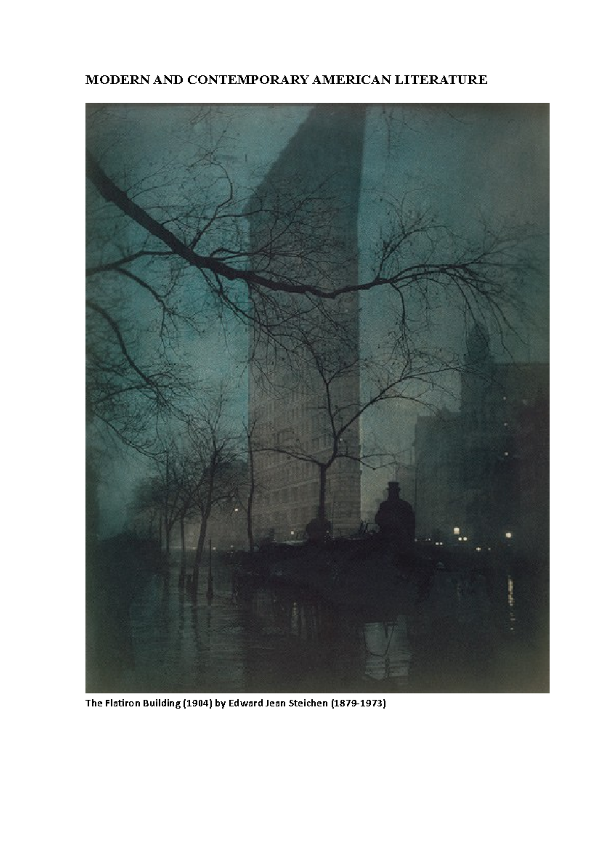 Literatura Americana 2 - 2017 - Course Packet - MODERN AND CONTEMPORARY ...