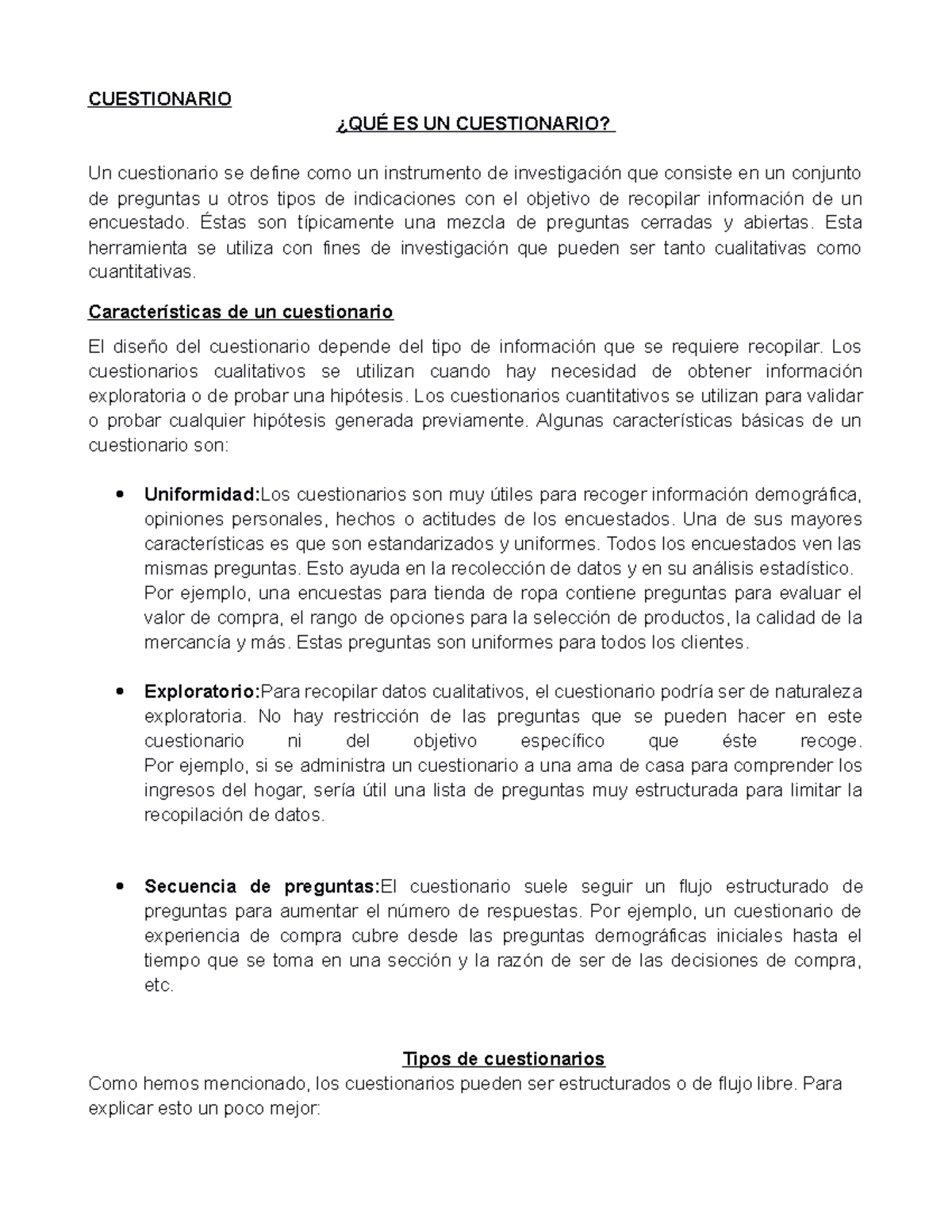 A5.WIKI Colaborativa - DOCUMENTO - CUESTIONARIO ¿QUÉ ES UN CUESTIONARIO ...
