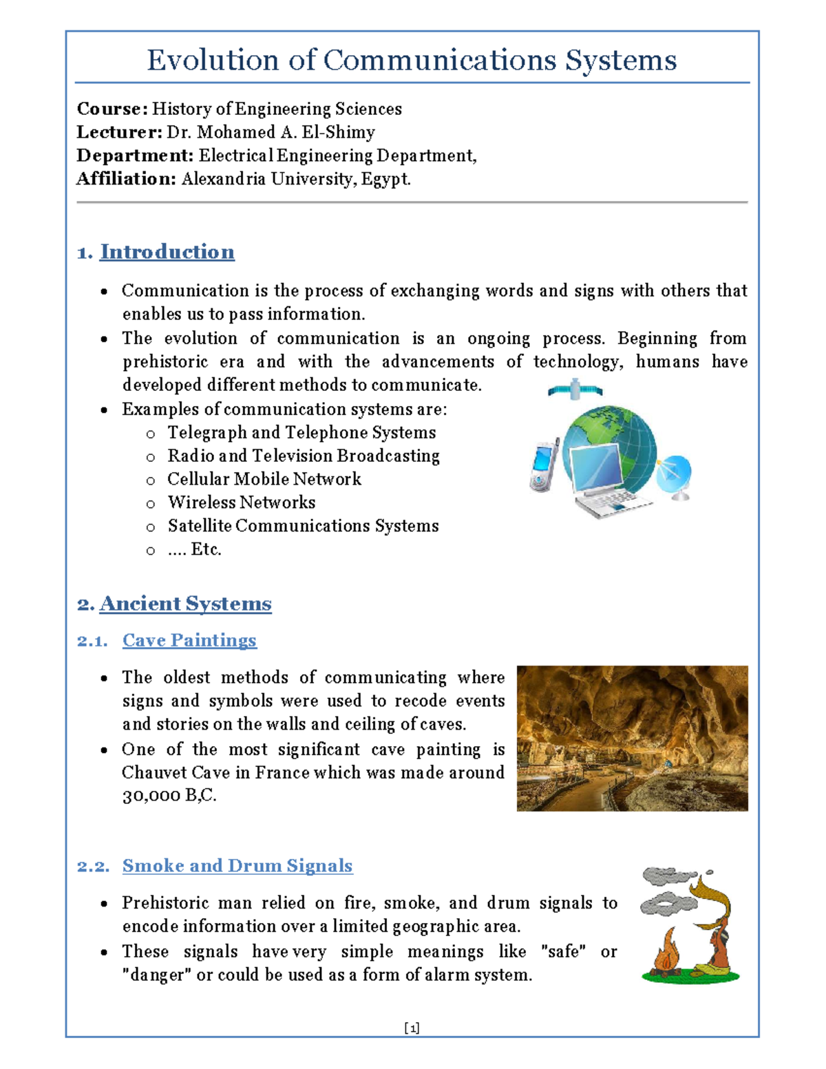 2 - Evolution of Commun Systems - Evolution of Communications Systems ...