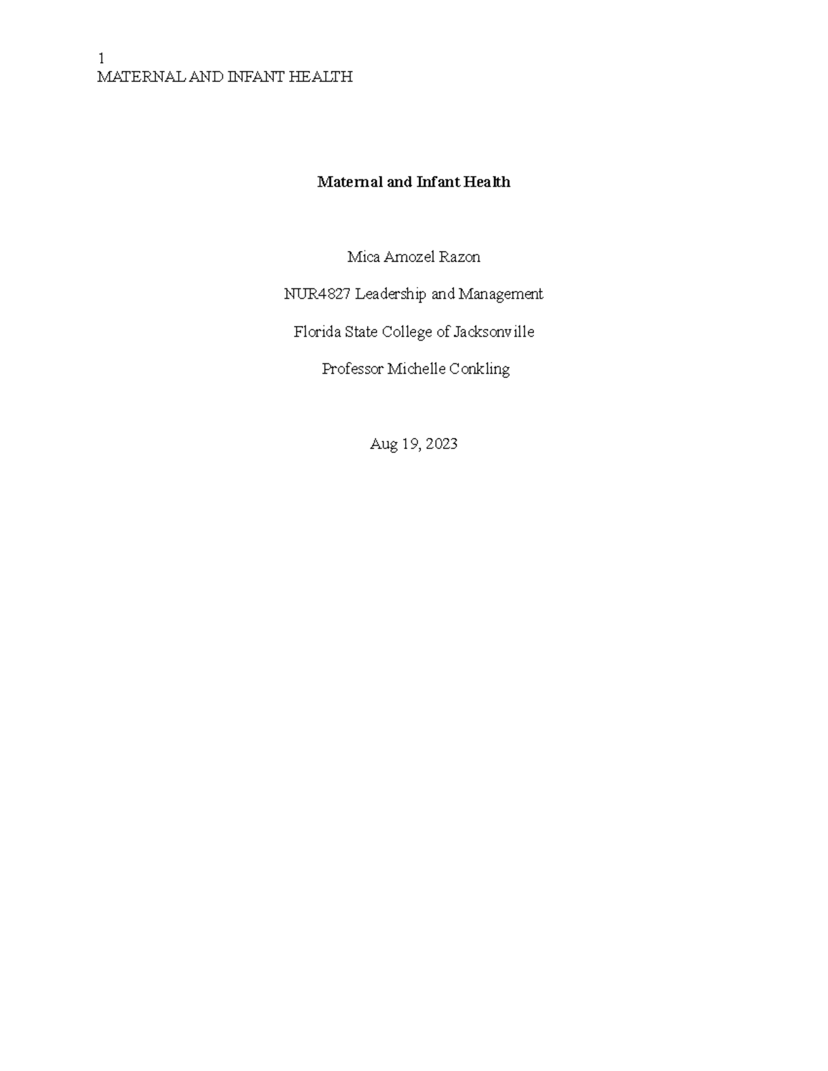 Quality-Improvement-Proposal-Sections-EF-G attempt 2 - Maternal and ...