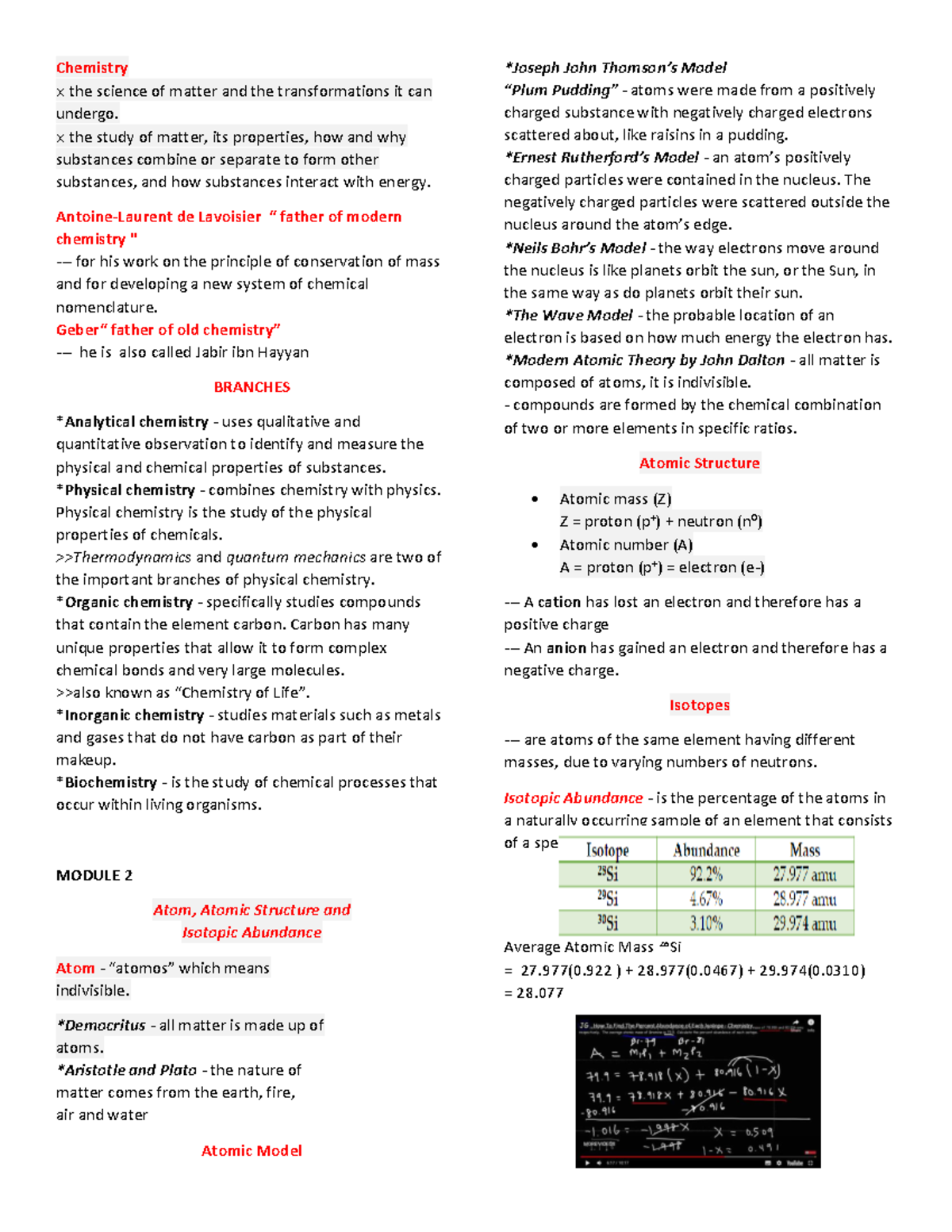 Reviewer Prelim - Chemistry the science of matter and the ...
