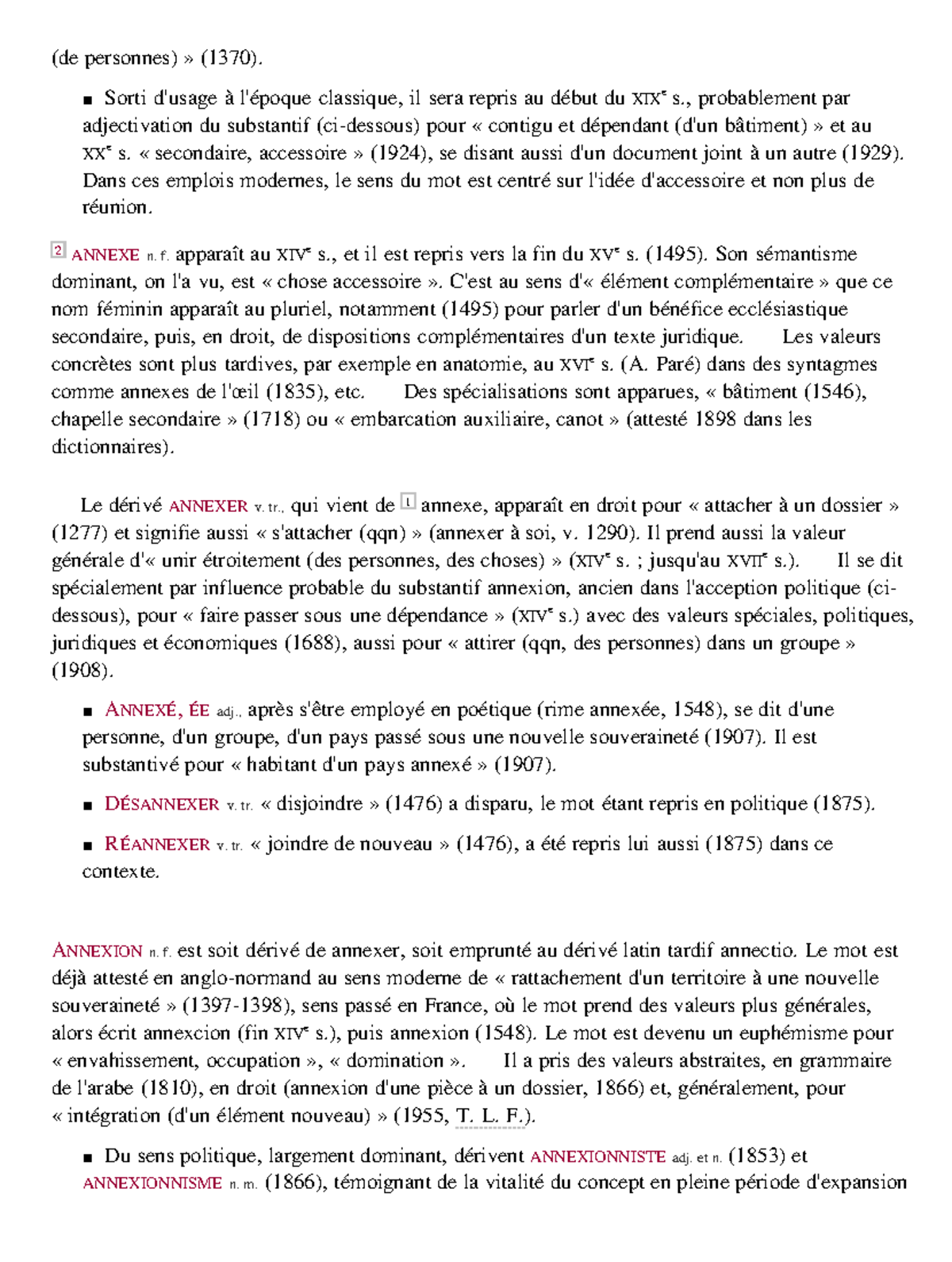 Le lexique de la lettre A - 355 - (de personnes) » (1370). Sorti d ...