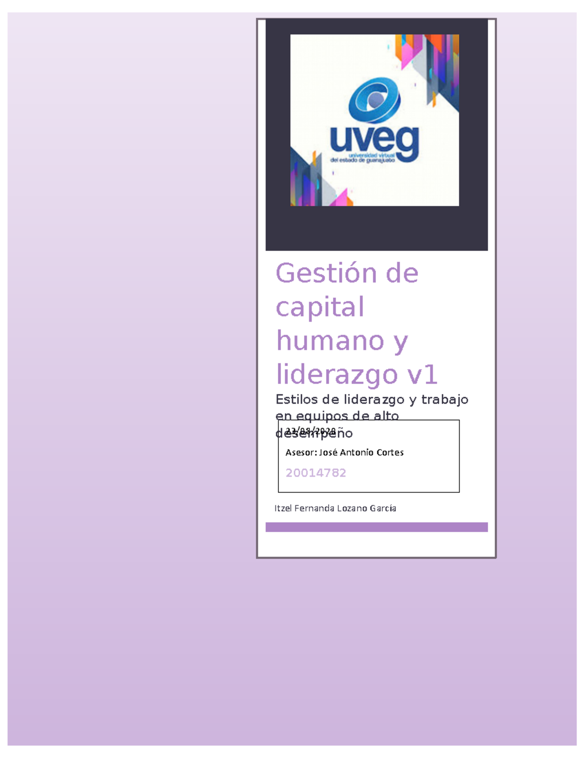 Lozano Itzel Estilos de liderazgo - Gestión de capital humano y ...