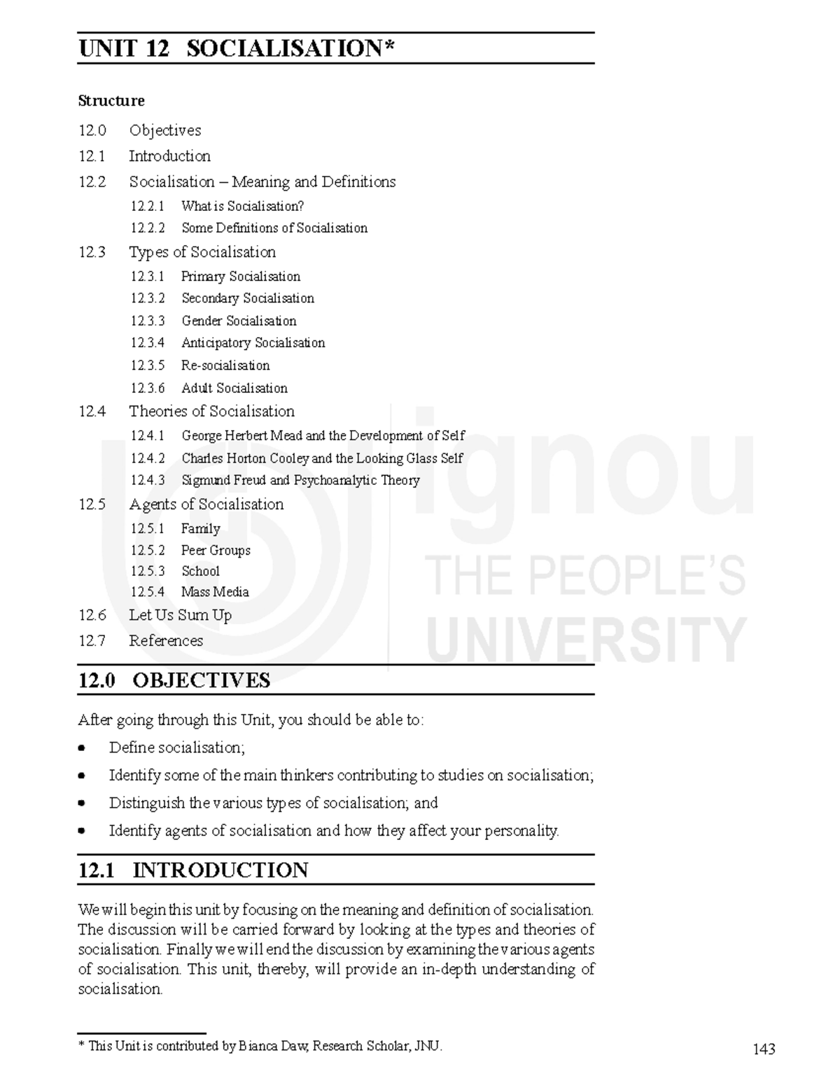 Unit1 3 - socialisation - Status and Role UNIT 12 SOCIALISATION ...