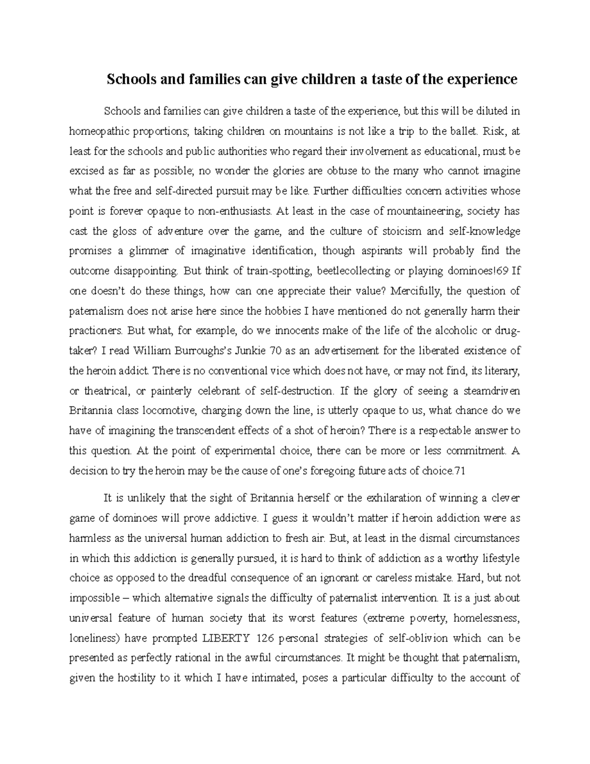 Schools and families can give children a taste of the experience - Risk ...