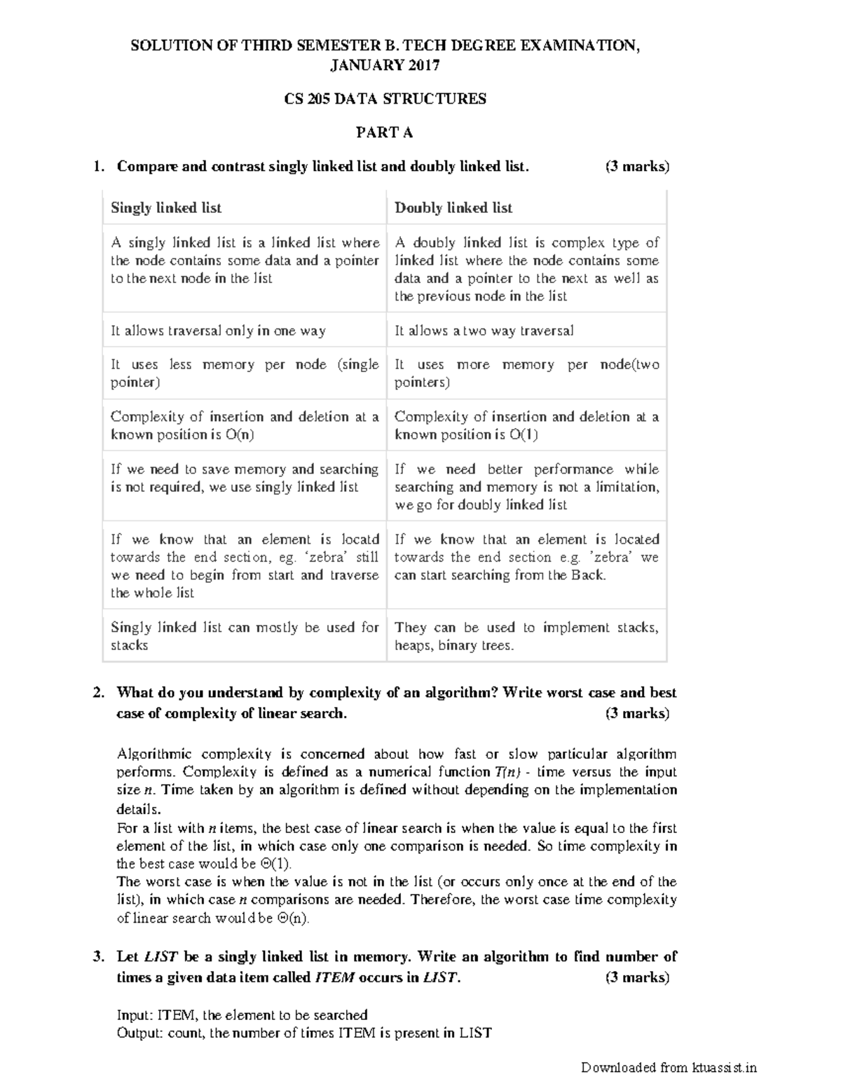 Data structure 205 ds january 2017-.pdf asif - SOLUTION OF THIRD SEMESTER B. TECH DEGREE - Studocu