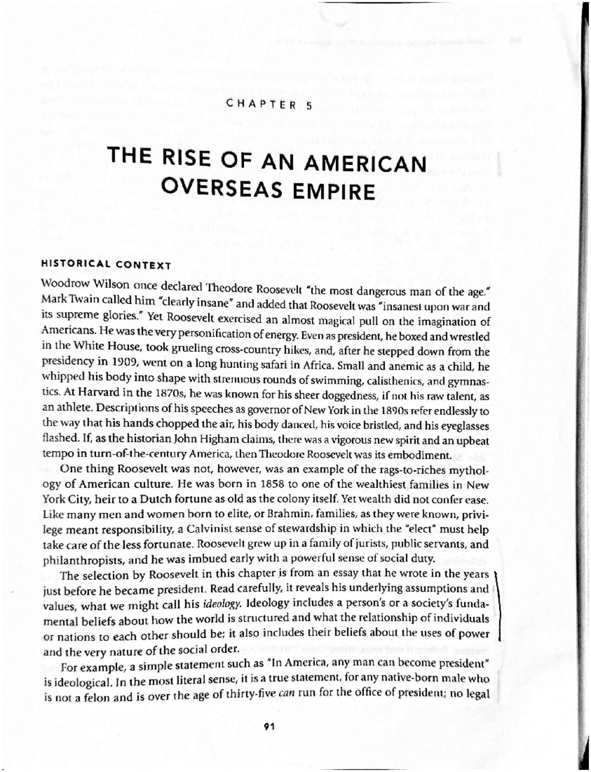 American Empire - HIstory - CHAPTER 5 THE RISE OF AN AMERICAN OVERSEAS ...