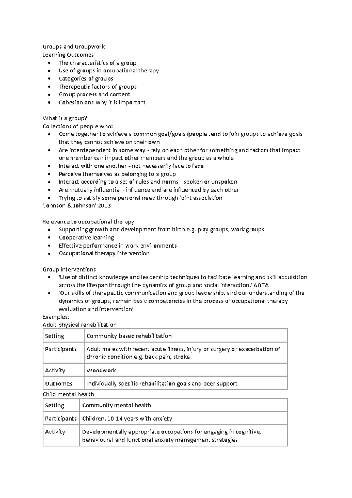 Group Processes - Lectures 1-11 - Groups and Groupwork Learning ...