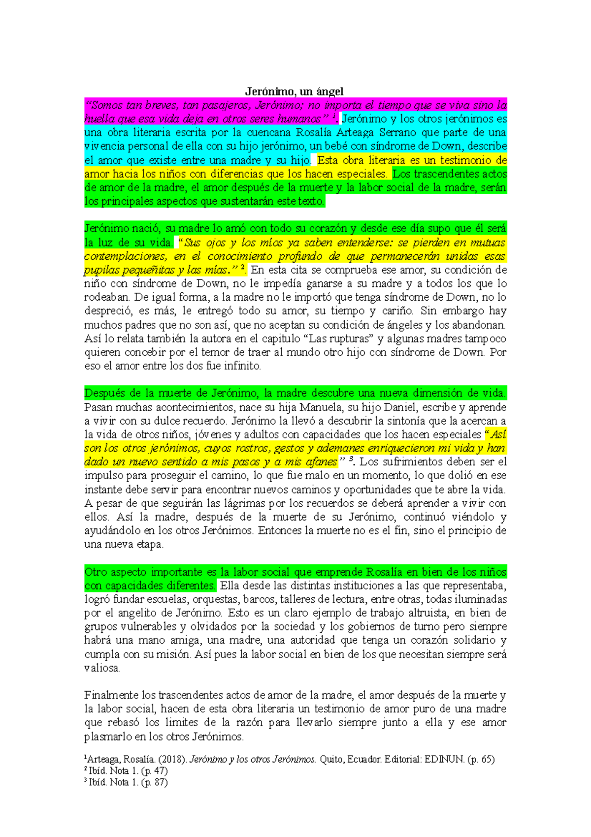Jeronimo y los otros Jeronimos - Jerónimo, un ángel “Somos tan breves ...