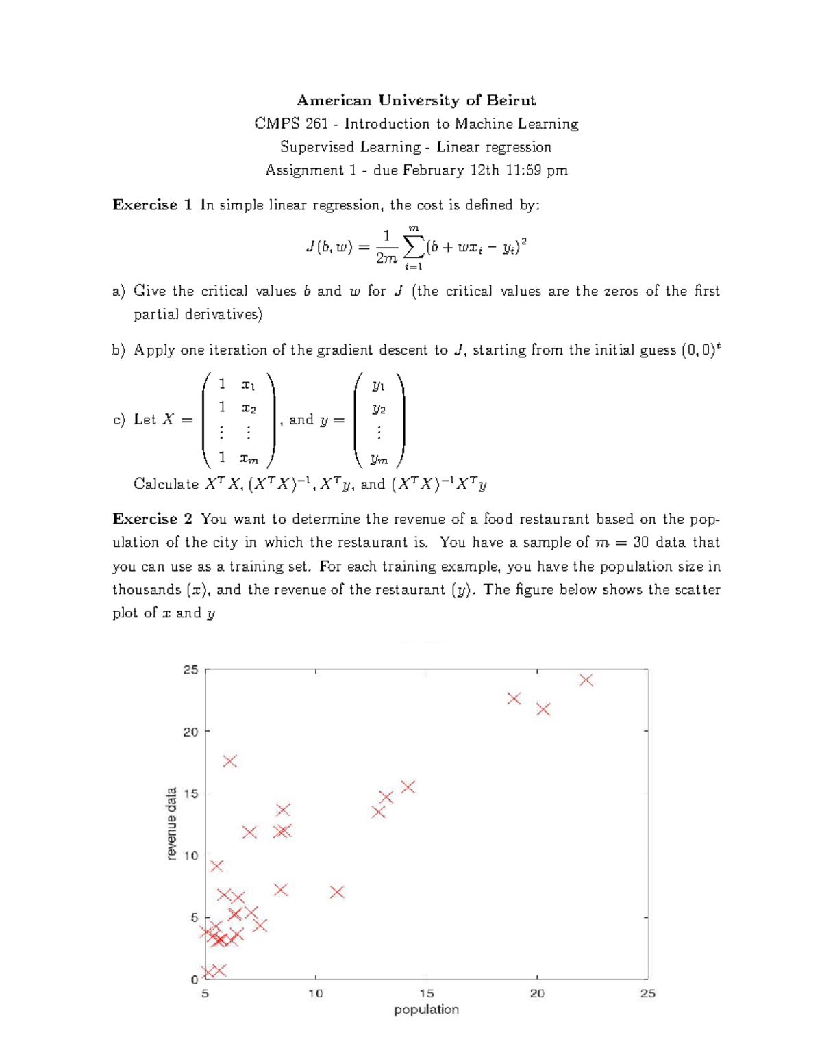 261 Assignment 1 - American University of Beirut CMPS 261 ...