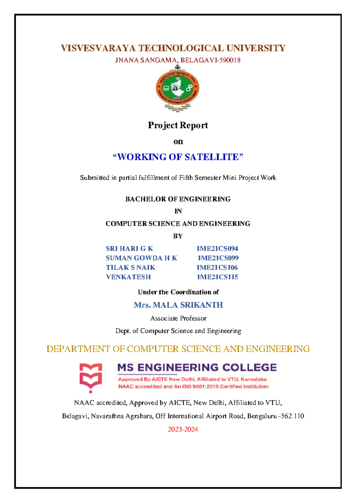 CG report 2-merged - VISVESVARAYA TECHNOLOGICAL UNIVERSITY JNANA SANGAMA, BELAGAVI- 590018 ...