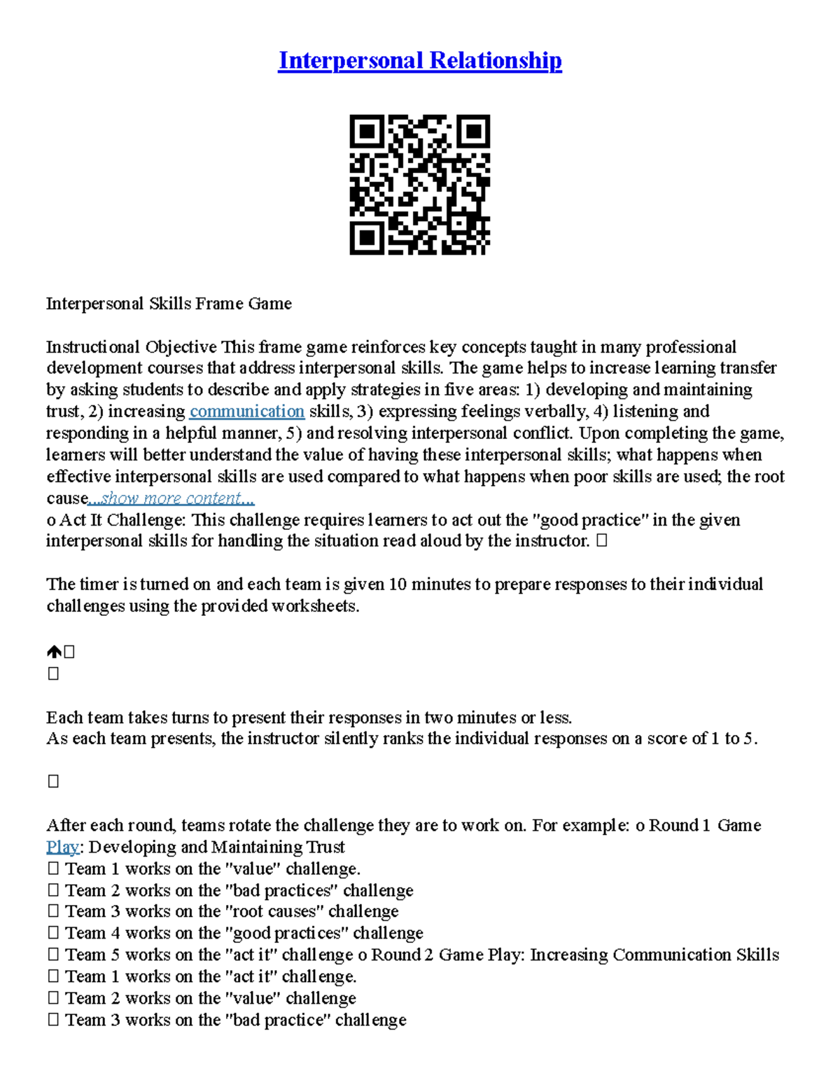 Interpersonal Relationships Essay - Interpersonal Relationship ...