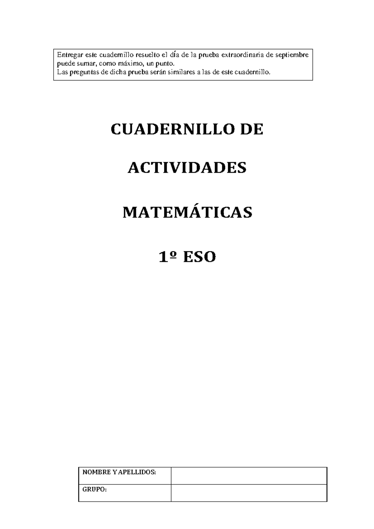 Cuadernillo de actividades matemáticas 1 secundaria - CUADERNILLO DE ACTIVIDADES MATEM¡TICAS 1∫ ...