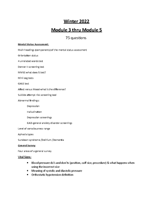 NUR2092 Health Assessment concept guide for final exam (1) - Health ...