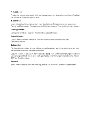 Ordnungsrecht § 11 NPOG Aufbau mit Formulierung - Prinzipien des NPOG ...