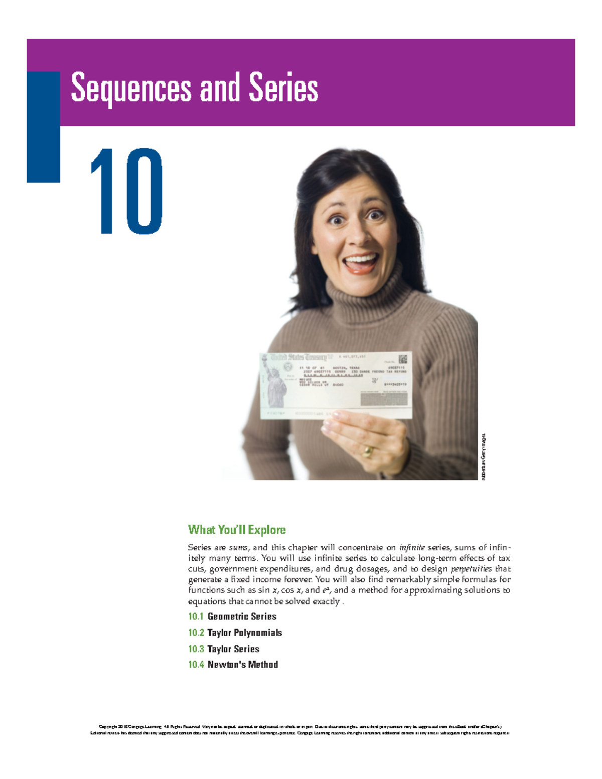 10.1 Geometric Series - Sequences and Series 10 rubberball/Getty Images ...