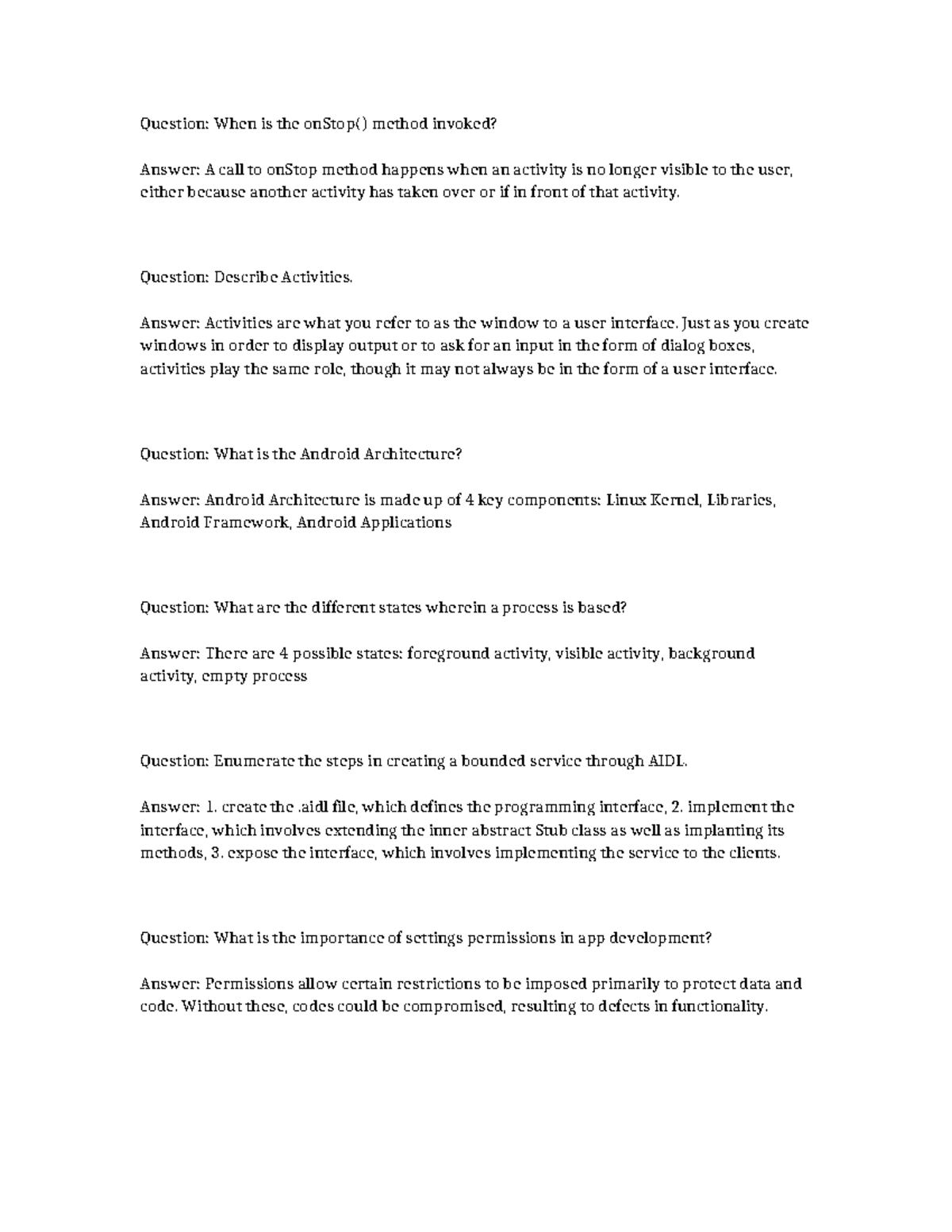 Hemibathybian unprecedently antipopery - Question: When is the onStop ...