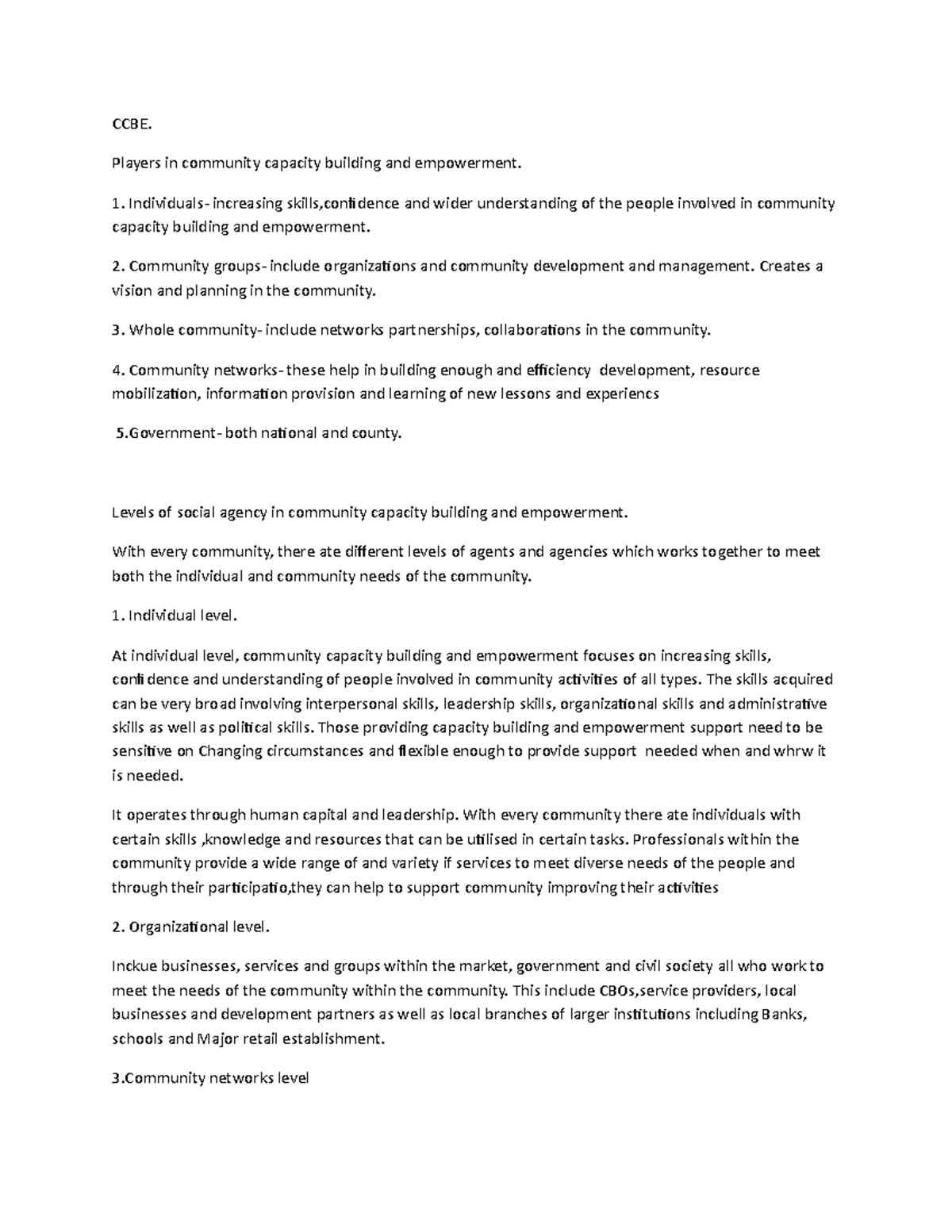 CCBE - student - CCBE. Players in community capacity building and ...