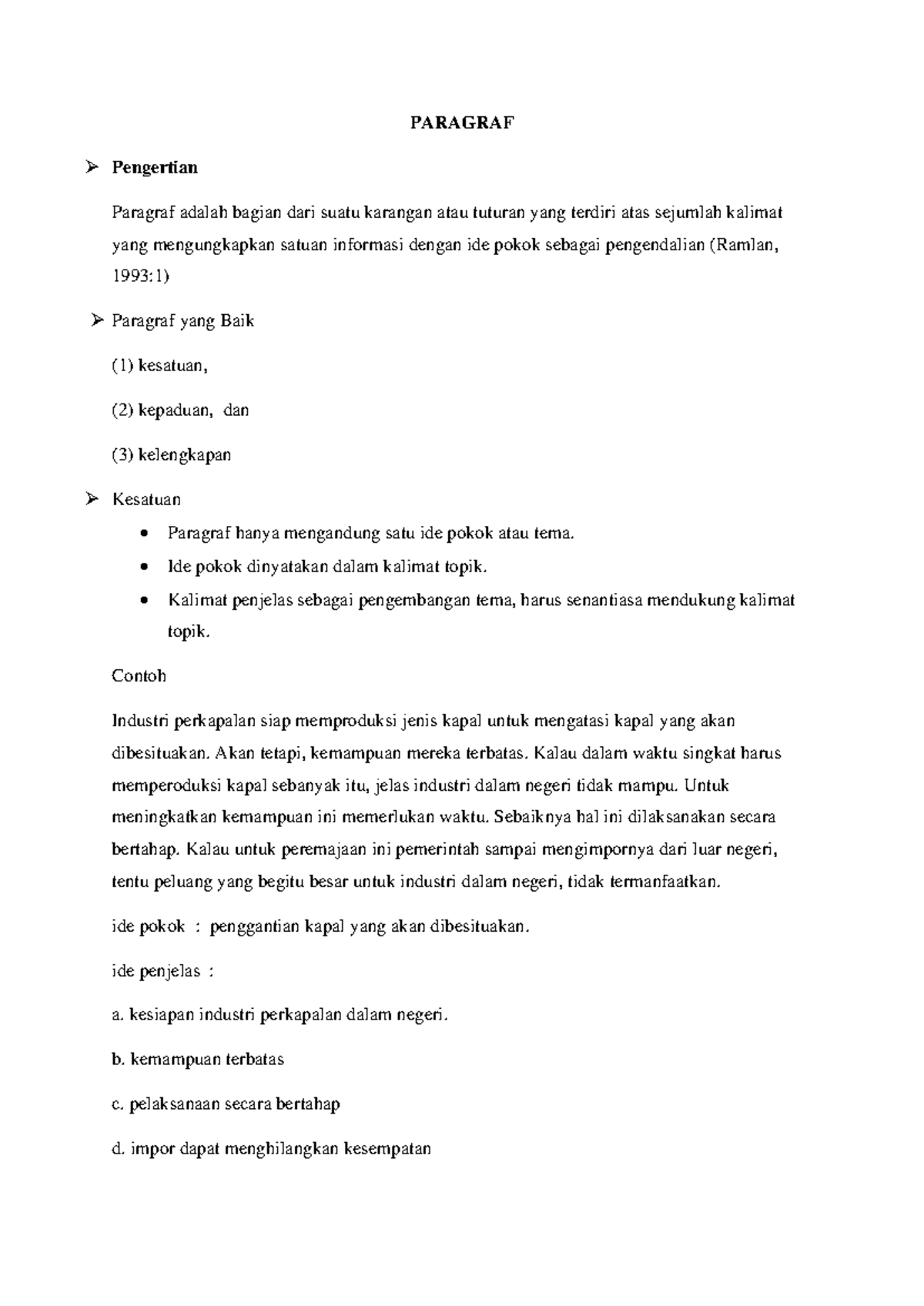 Materi membuat Paragraf - PARAGRAF Pengertian Paragraf adalah bagian ...
