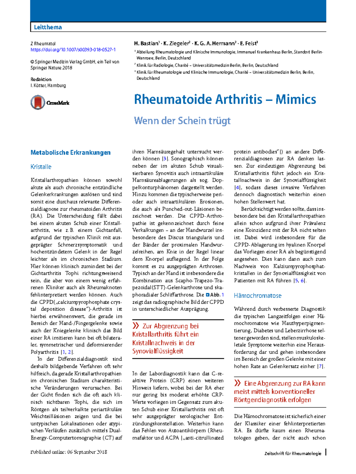 RA-Mimics - Ramimcs - Z Rheumatol doi/10.1007/s00393-018-0527 ...