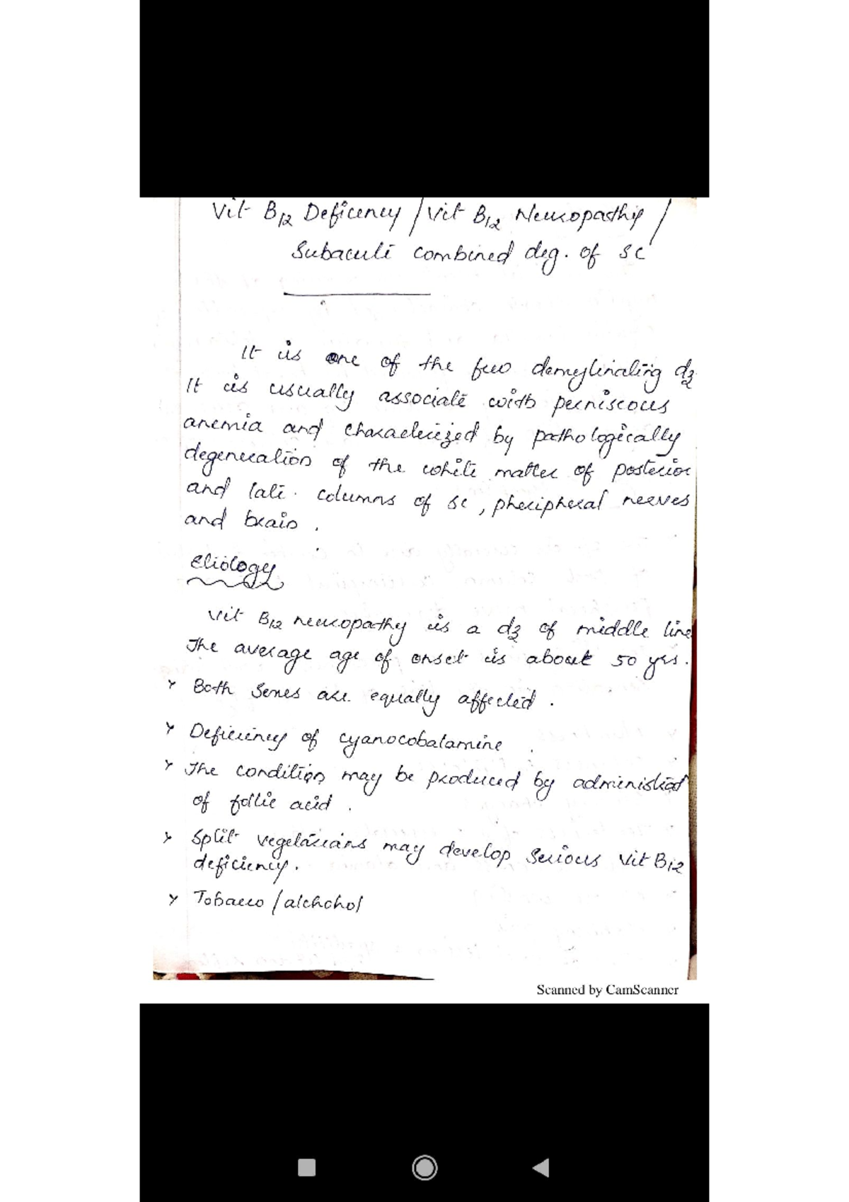 Vit B12 deficency - Vitamin B 12 deficiency physiotherapy note - Studocu