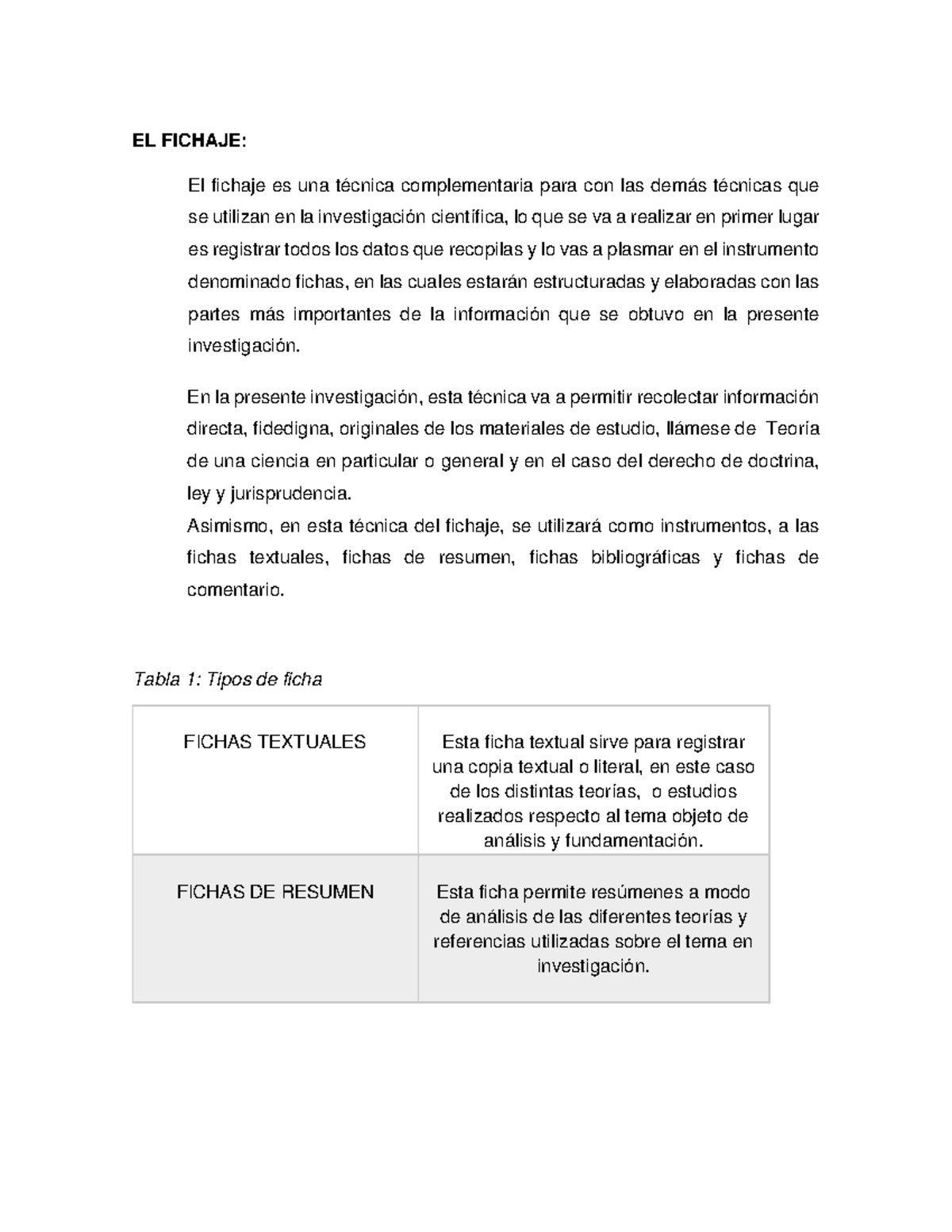 EL Fichaje - EL FICHAJE: El fichaje es una técnica complementaria para ...