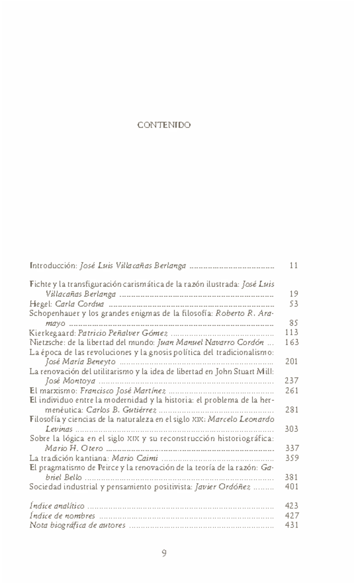 Book 605 indhhhhhhhhhhh - CONTENIDO Introducción: José Luis Villacañas ...