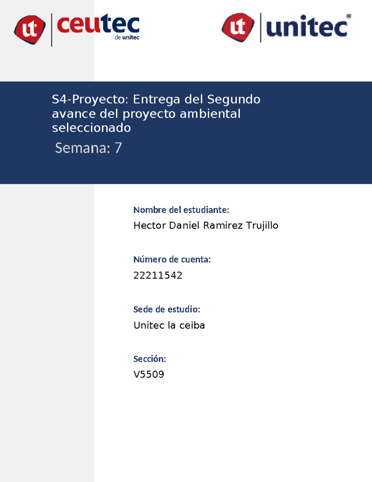 S7-Proyecto Entrega del segundo avance del proyecto ambiental seleccionado - S4-Proyecto ...