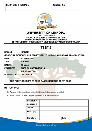 2016 SBIA022 MAIN Question Paper FOR END- OF- YEAR 2016 Examination ...