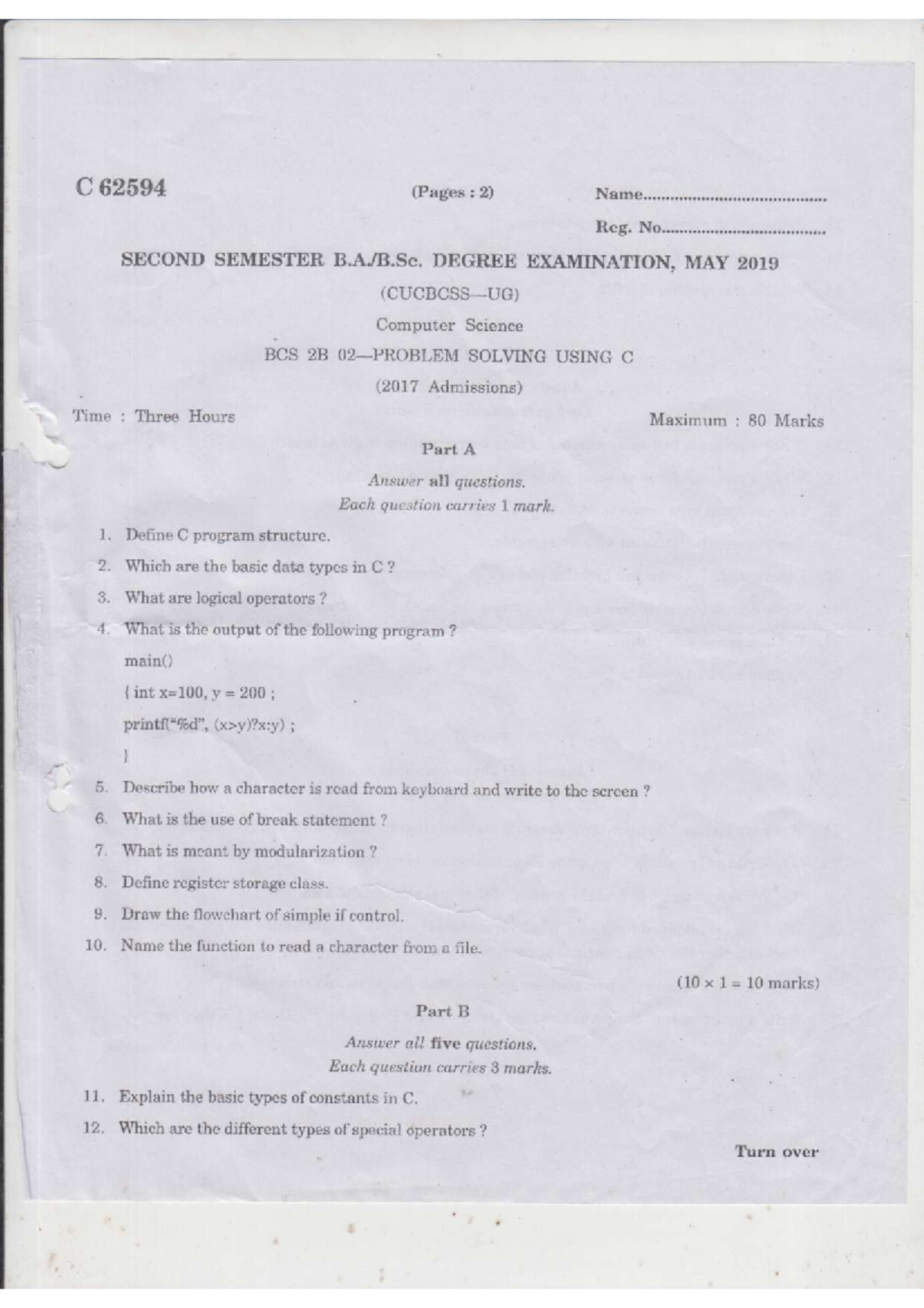 QP 2019 - bcs .cs maths - Studocu